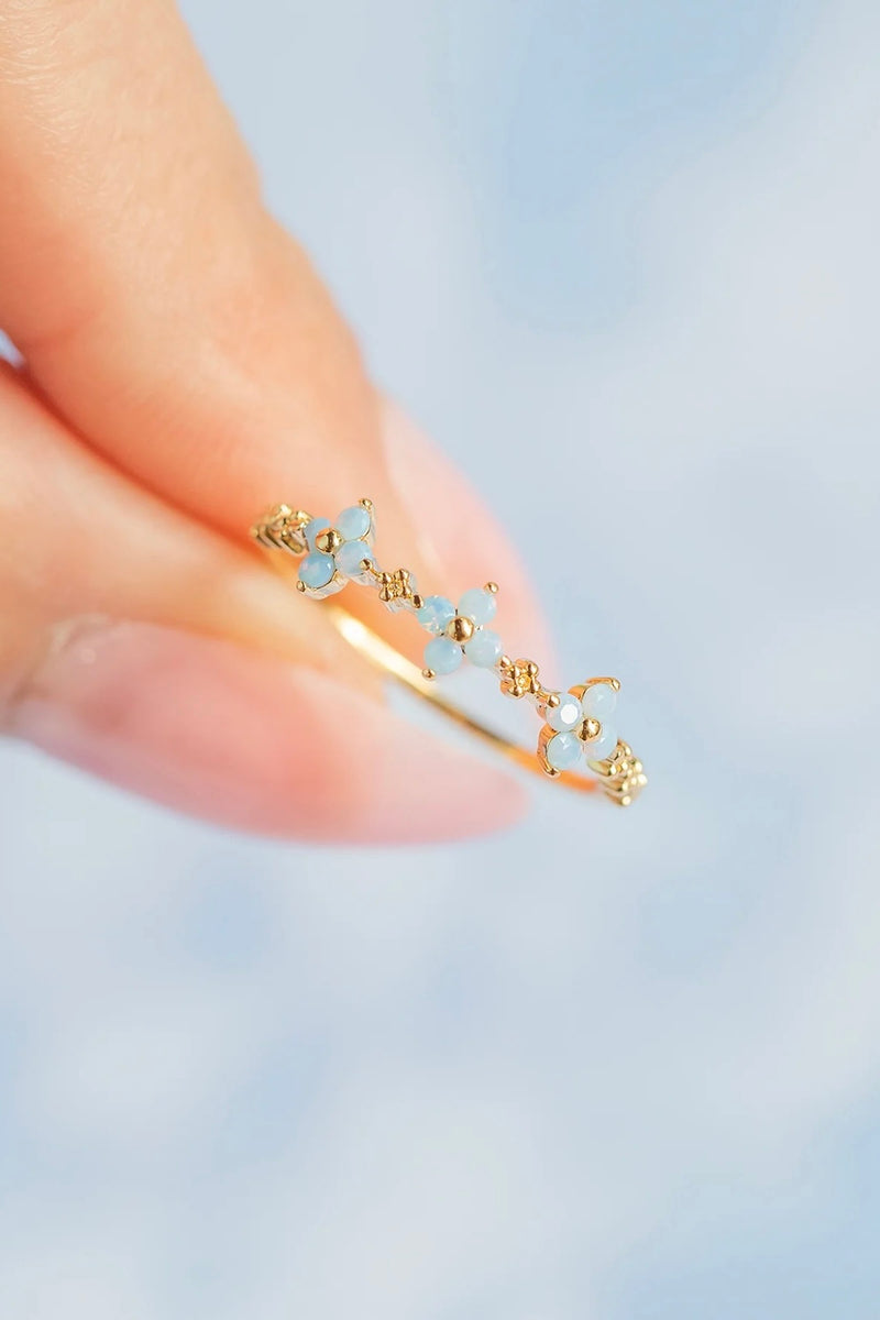 Girls Crew Blue Blossom Love Ring – nibimtk.com